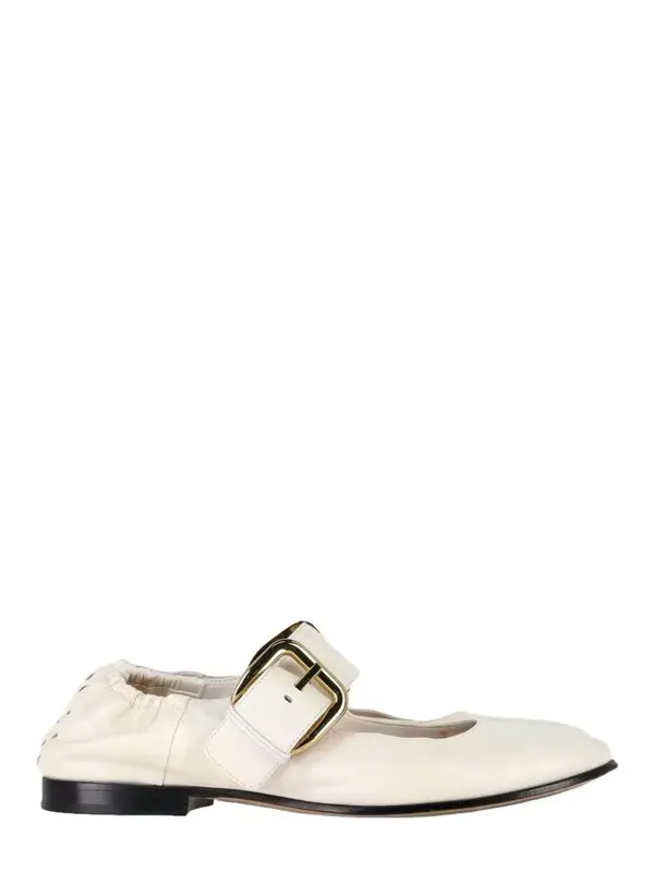 Bottega Veneta Astaire Leather Mary Jane Ballerinas - Neutrals
