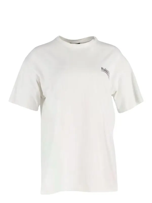 Balenciaga Logo-print Cotton T-shirt - White