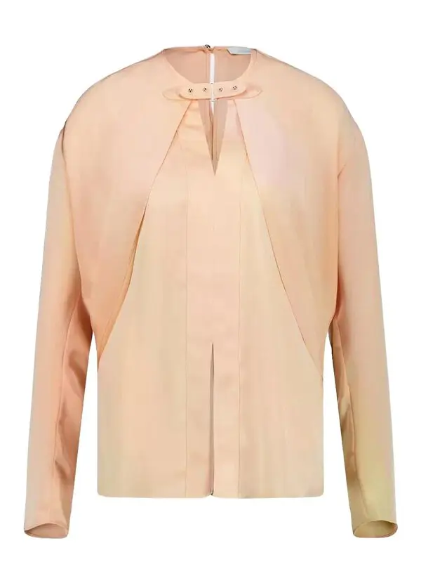 Rabanne Satin Long-sleeve Blouse - Neutrals