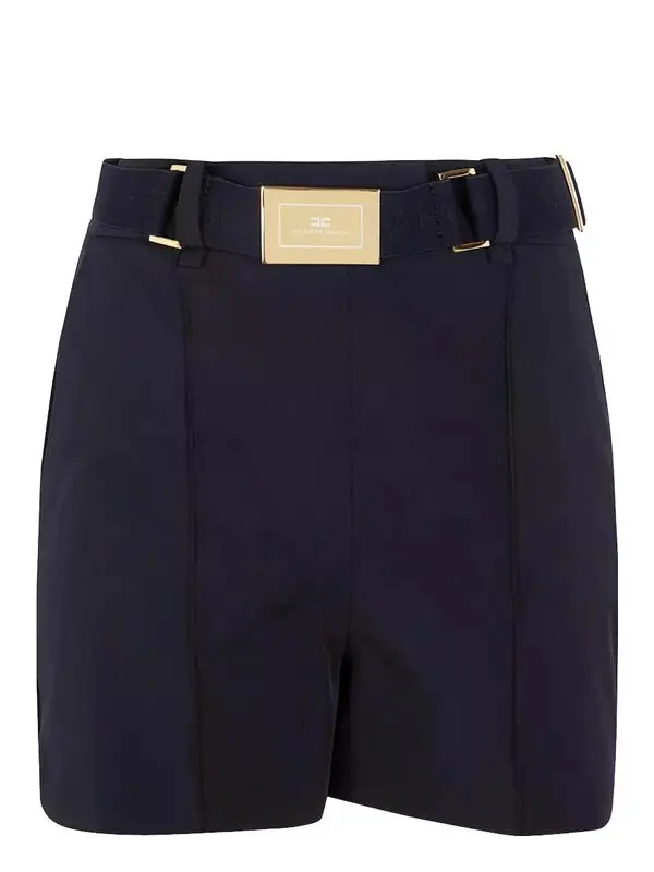 Elisabetta Franchi Belted Trousers - Black