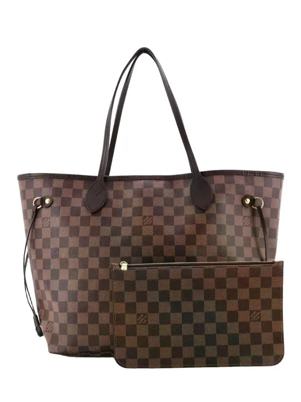 LOUIS VUITTON Neverfull Damier Mm Tote Bag - Brown