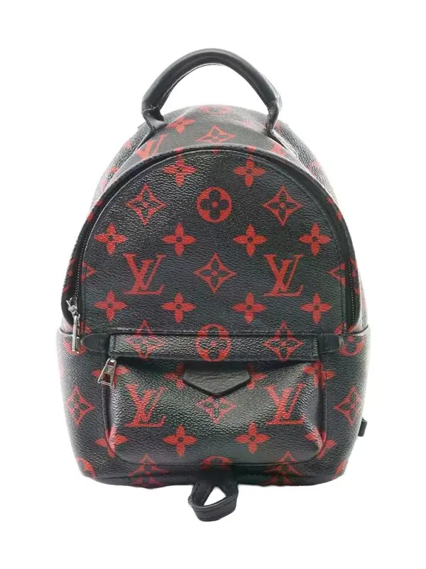LOUIS VUITTON 2016 Limited Edition Monogram Infrarouge Mini Palm Springs Backpack - Black