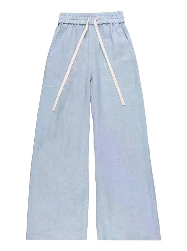 TWP Drawstring-detail Pants - Blue