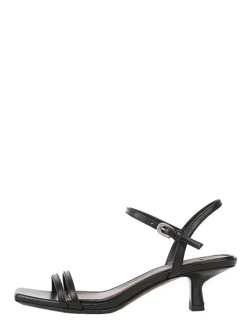 Vince Tilda Leather Heeled Sandal - Black