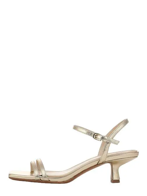 Vince Tilda Leather Heeled Sandal - Metallic