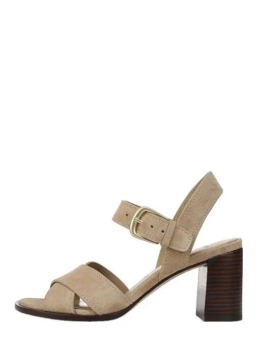 Vince Salma Suede Heeled Sandal - Red