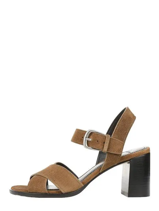 Vince Salma Suede Heeled Sandal - Red