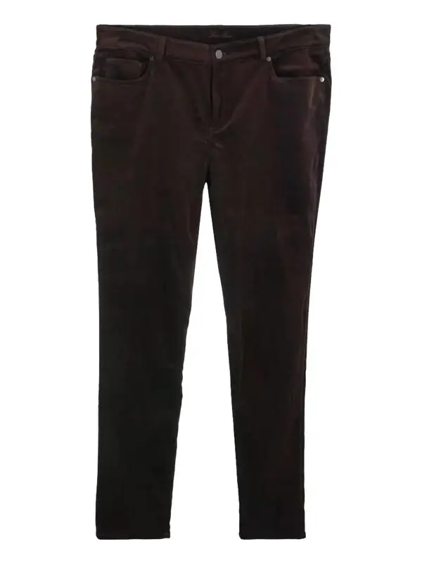 Loro Piana Mid-rise Velvet Trousers - Brown