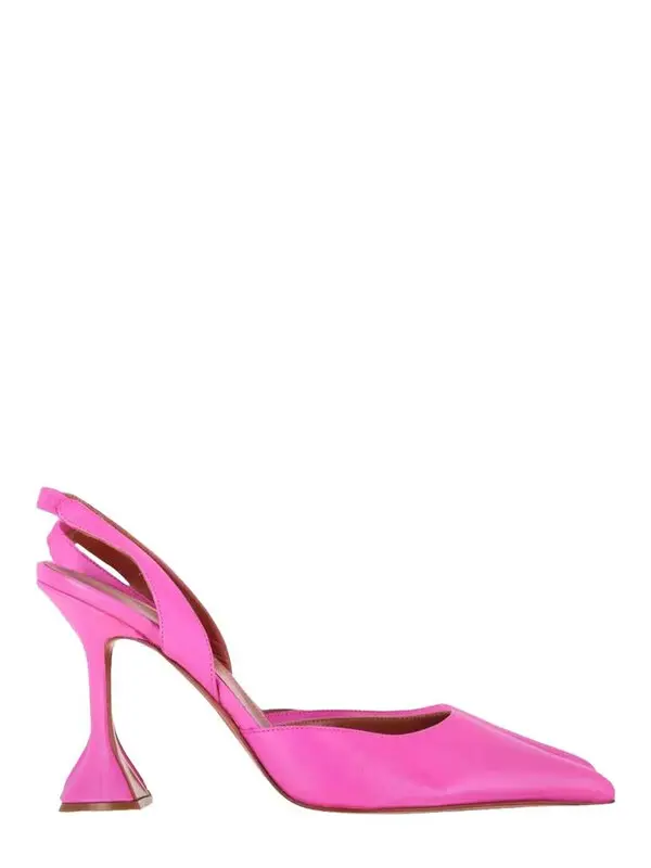 Amina Muaddi Holli Flared-heel Sandals - Pink