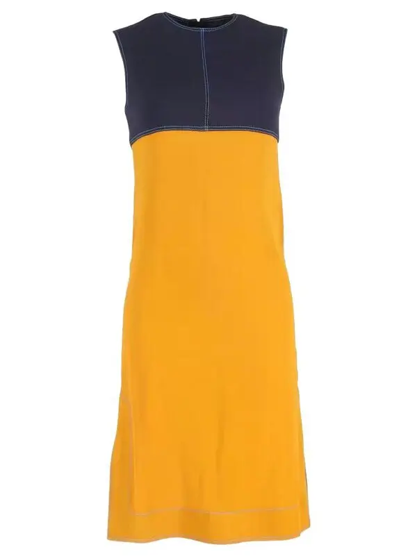 Marni Double-face Crepe Mini Dress - Yellow