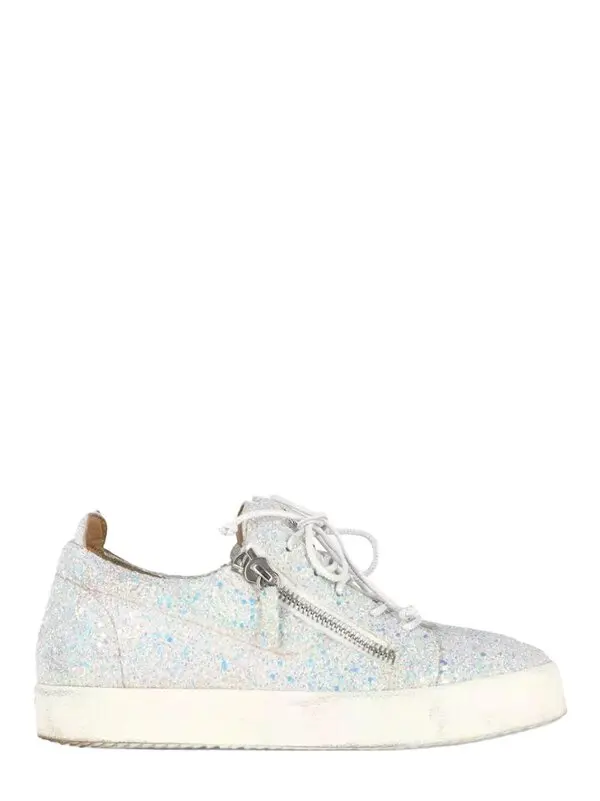 GIUSEPPE ZANOTTI May London Glitter Zip Sneakers - White