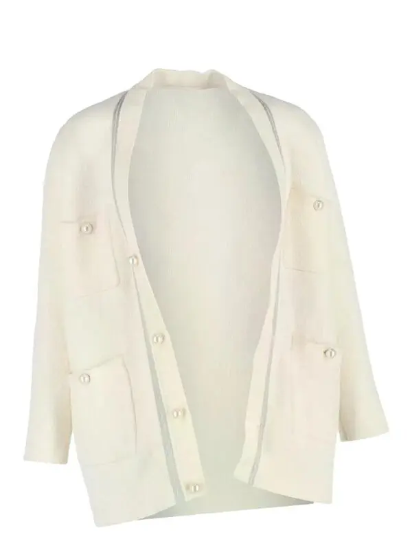 Sandro Aldy Pearl-embellished Cardigan - Neutrals