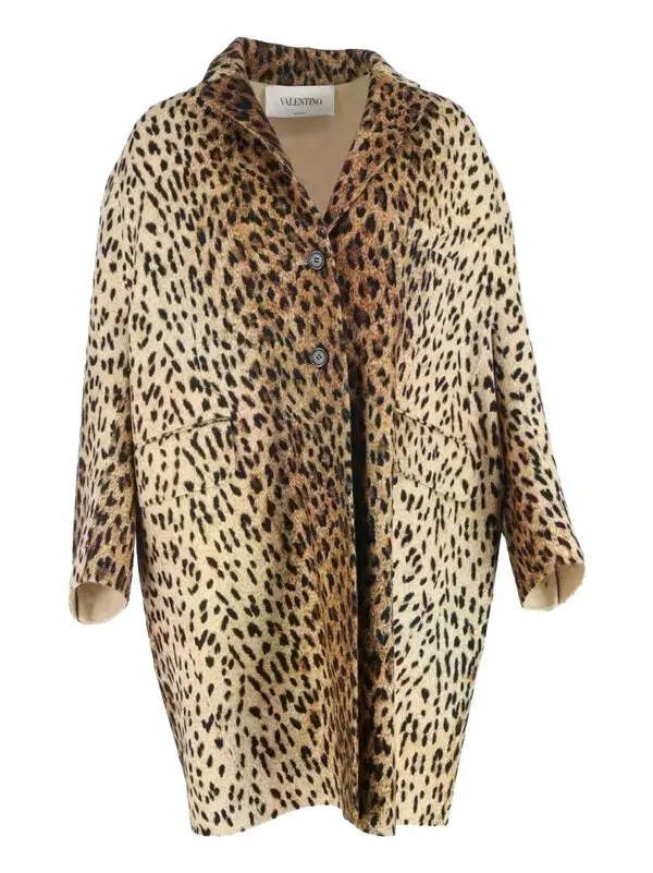 Valentino Garavani Animal-print Coat - Neutrals