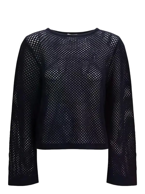 ALLUDE Knit Boatneck Sweater - Black
