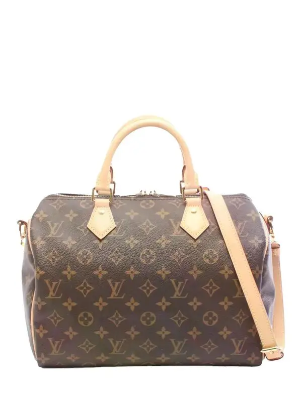 LOUIS VUITTON Monogram Speedy Bandouliere 30 Satchel - Brown
