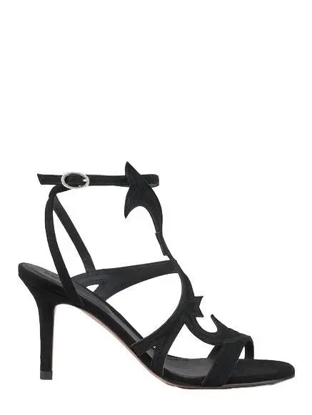 Ba&sh Cate Suede Heeled Sandals - Black