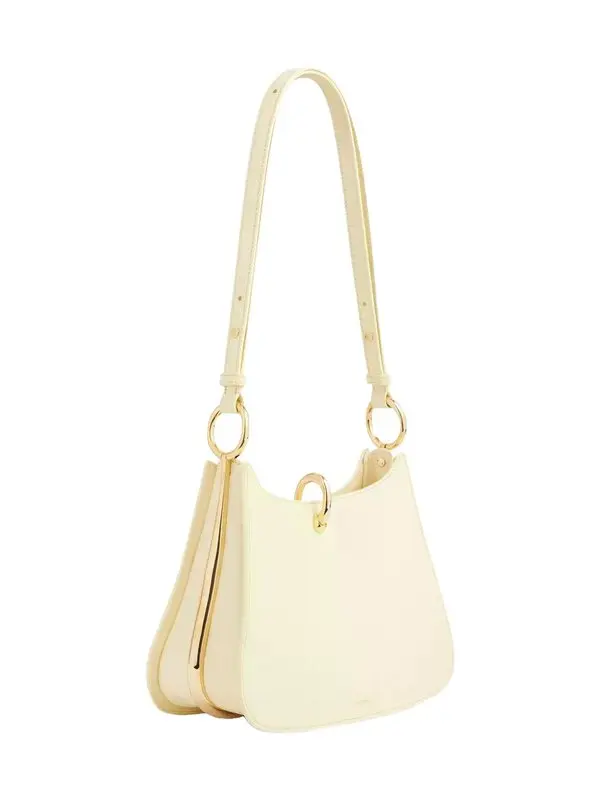 Rabanne Leather Ring Shoulder Bag - Neutrals