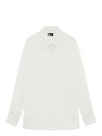 The Kooples Stretch-silk Shirt - Ecru