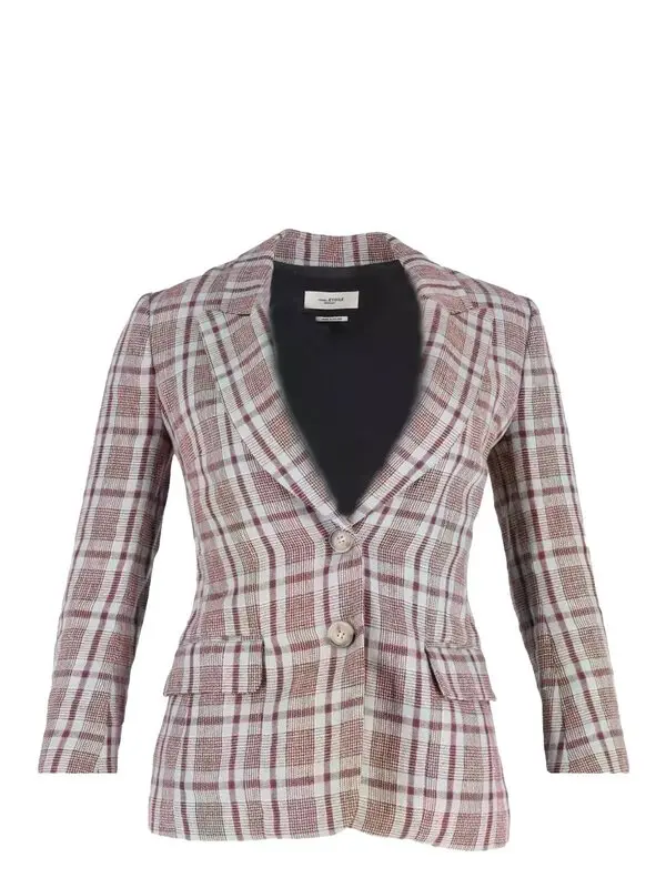 ISABEL MARANT VINTAGE Plaid-pattern Blazer - Neutrals