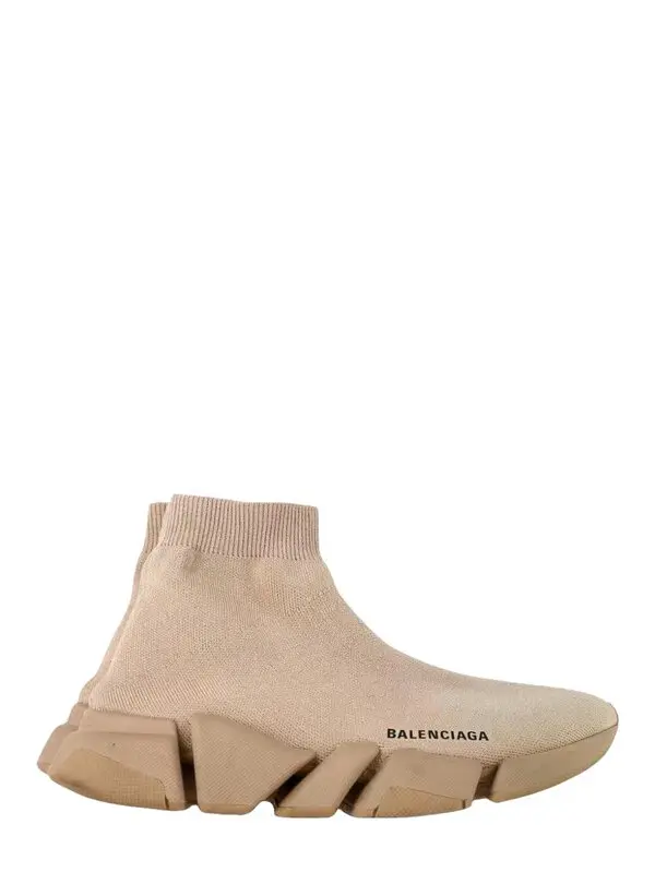 Balenciaga Speed 2.0 Knitted-sock Logo-detail Sneakers - Neutrals