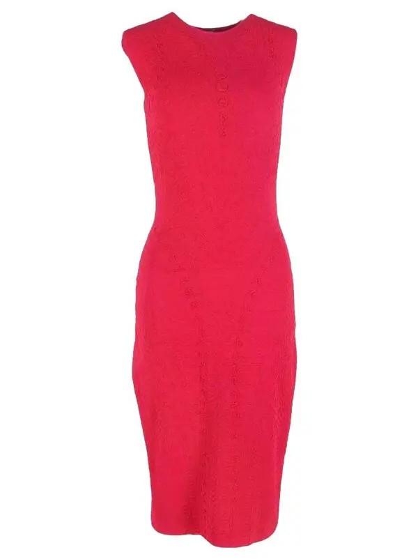 Alexander McQueen Fine-knit Midi Dress - Red