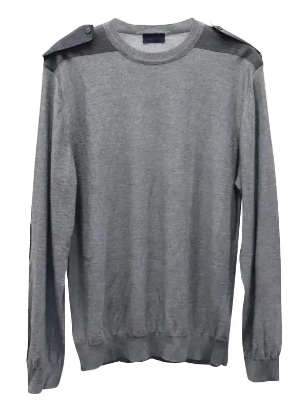 LANVIN Epaulettes Elbow-patch Sweater - Grey