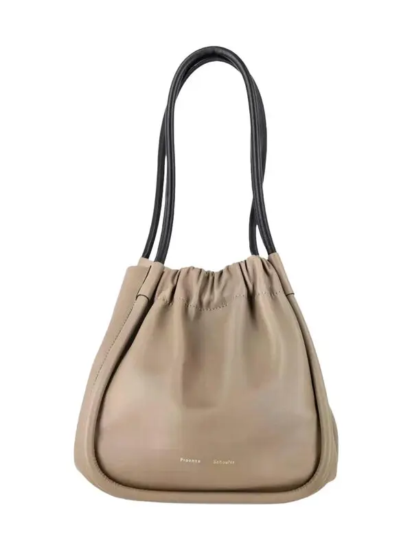 Proenza Schouler Ruched Leather Tote - Neutrals