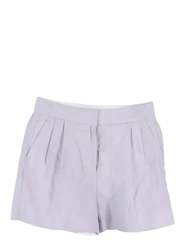Michael Kors Pleated High-rise Shorts - Purple