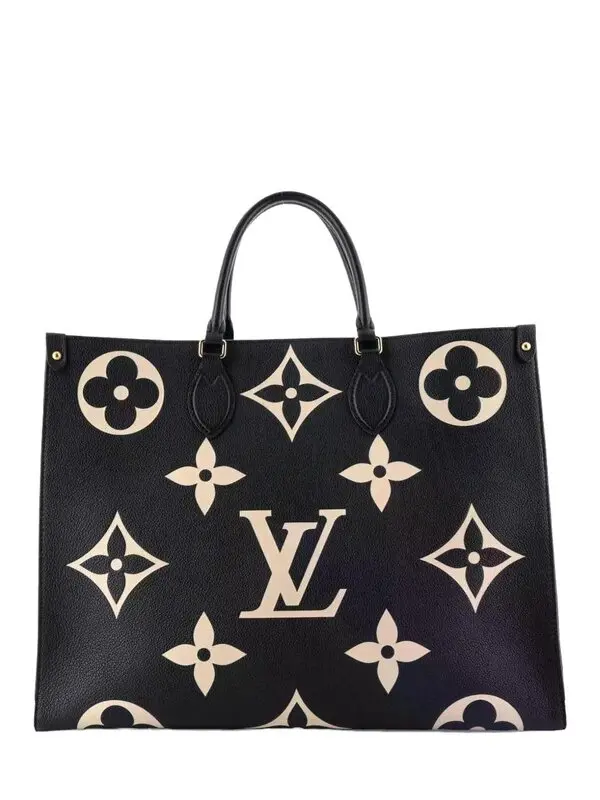 LOUIS VUITTON Onthego Bicolor Monogram Empreinte Giant Gm Tote Bag - Black