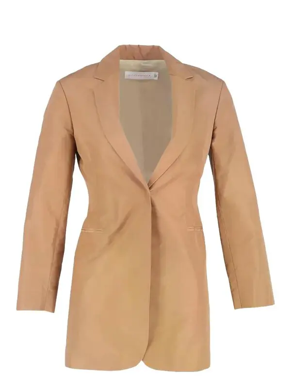 Victoria Beckham Cotton Single-breasted Blazer - Brown