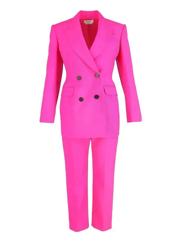 Alexander McQueen Double-breasted Two-piece Suit - Pink