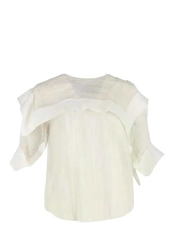 Chloé Overlay Striped Blouse - Neutrals