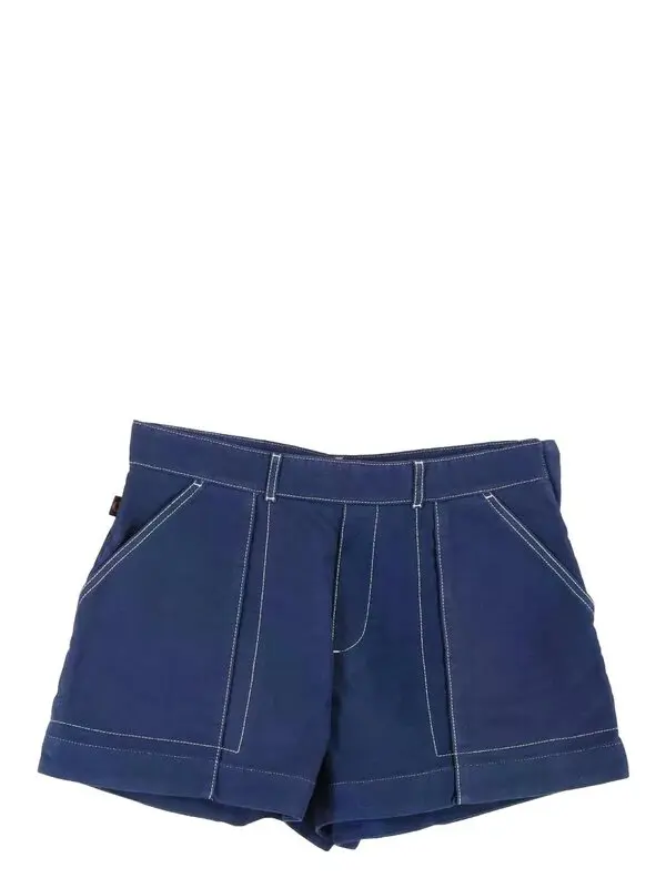 Chloé Contrast-stitching Four-pocket Shorts - Blue