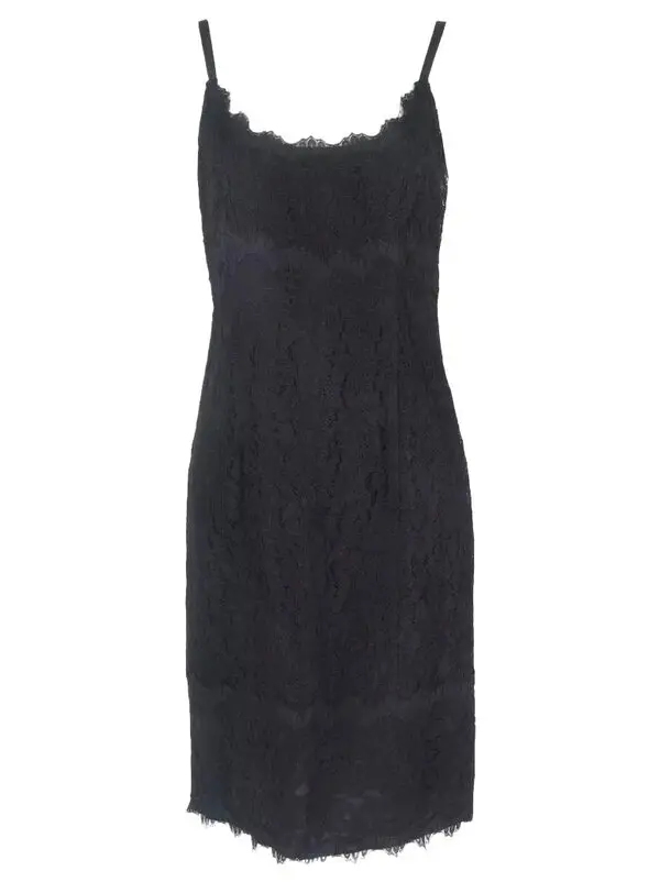 Diane Von Furstenberg Olivia Lace Slip Dress - Black