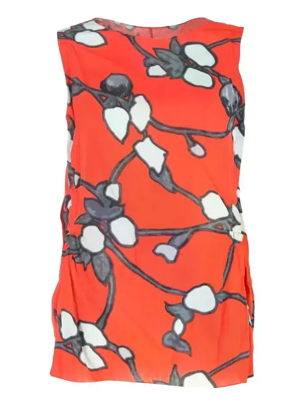 Marni Printed Sleeveless Blouse - Red