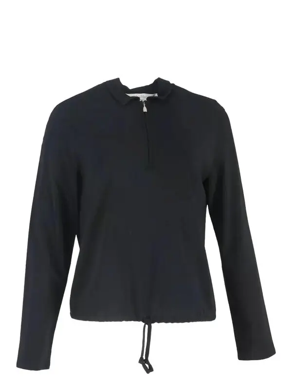 Max Mara Half-zipped Drawstring Sweater - Black