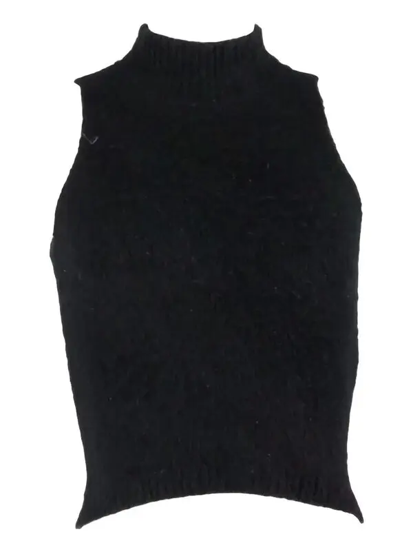Versace High-neck Sleeveless Top - Black
