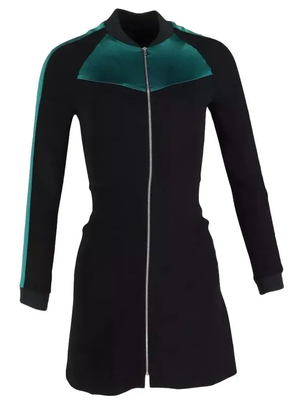 Maje Zip-up Long-sleeve Dress - Black