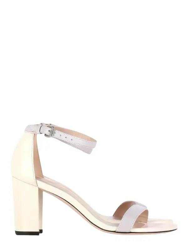 STUART WEITZMAN Block-heel Ankle-strap Sandals - Neutrals