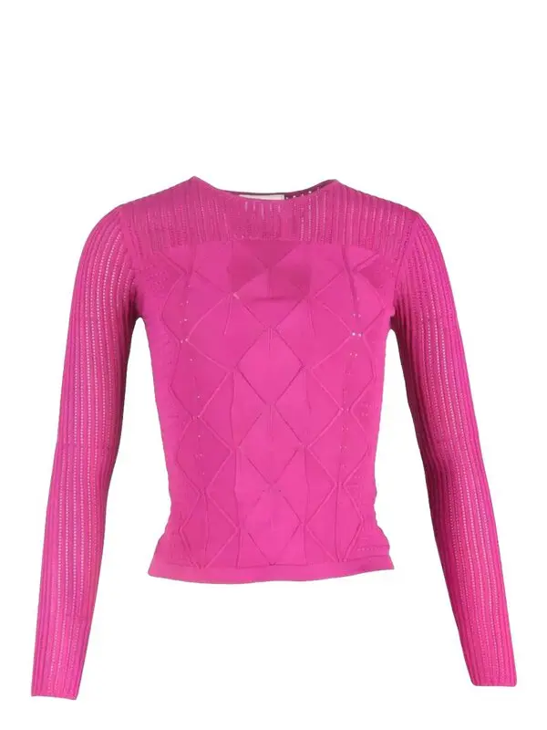 TEMPERLEY LONDON Long-sleeve Knitted Top - Pink