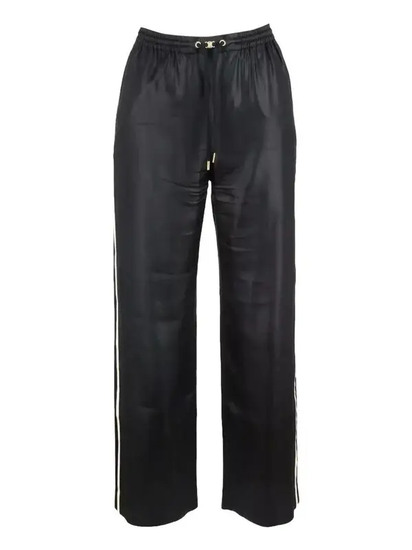 Celine Drawstring-waist Trousers - Black