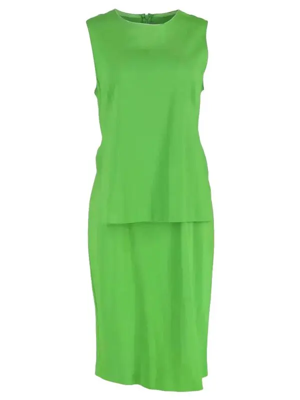 Max Mara Layered Midi Dress - Green