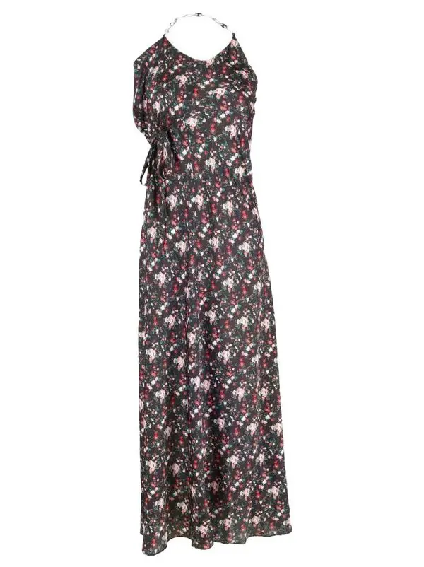Rabanne Floral-print Maxi Dress - Black