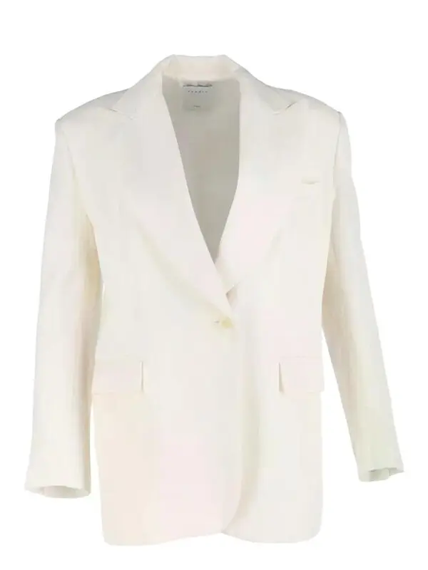 Sandro Buttoned Blazer - Neutrals