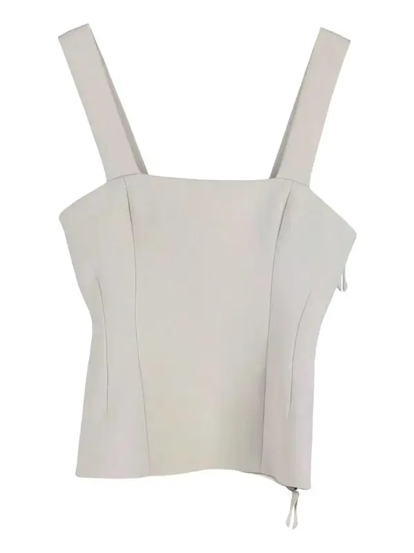 BOSS Square-neck Sleeveless Top - White