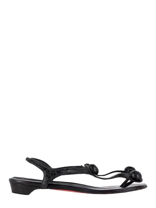 CHRISTIAN LOUBOUTIN Thong Ankle-strap Sandals - Black