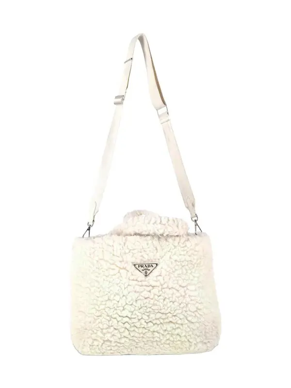 Prada Logo-plaque Tote Bag - Neutrals