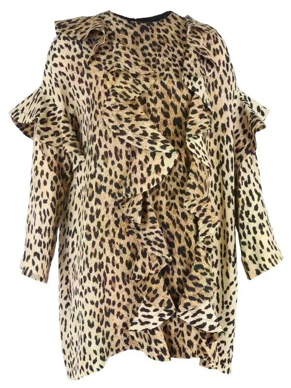 Valentino Garavani Leopard-pattern Mini Dress - Neutrals