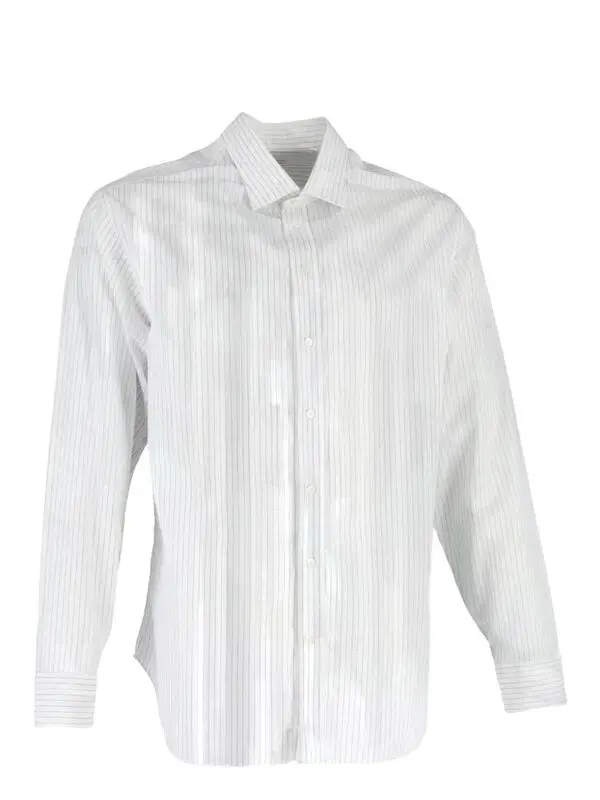 Giorgio Armani Striped Long-sleeve Shirt - White