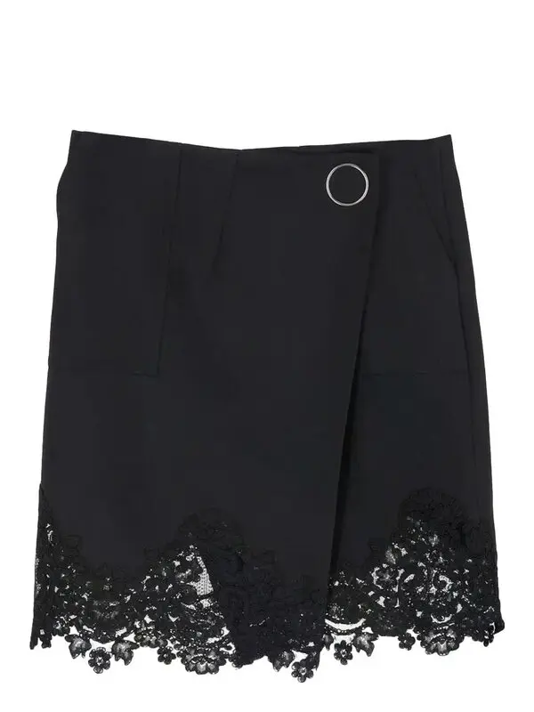 Sandro Lace-trim Mini Skirt - Black